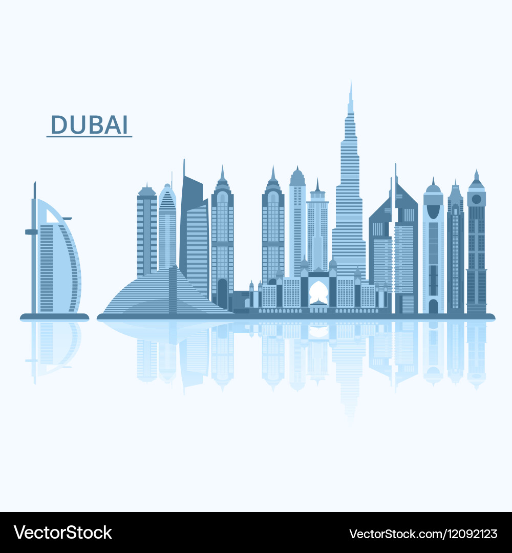 Dubai city Royalty Free Vector Image - VectorStock