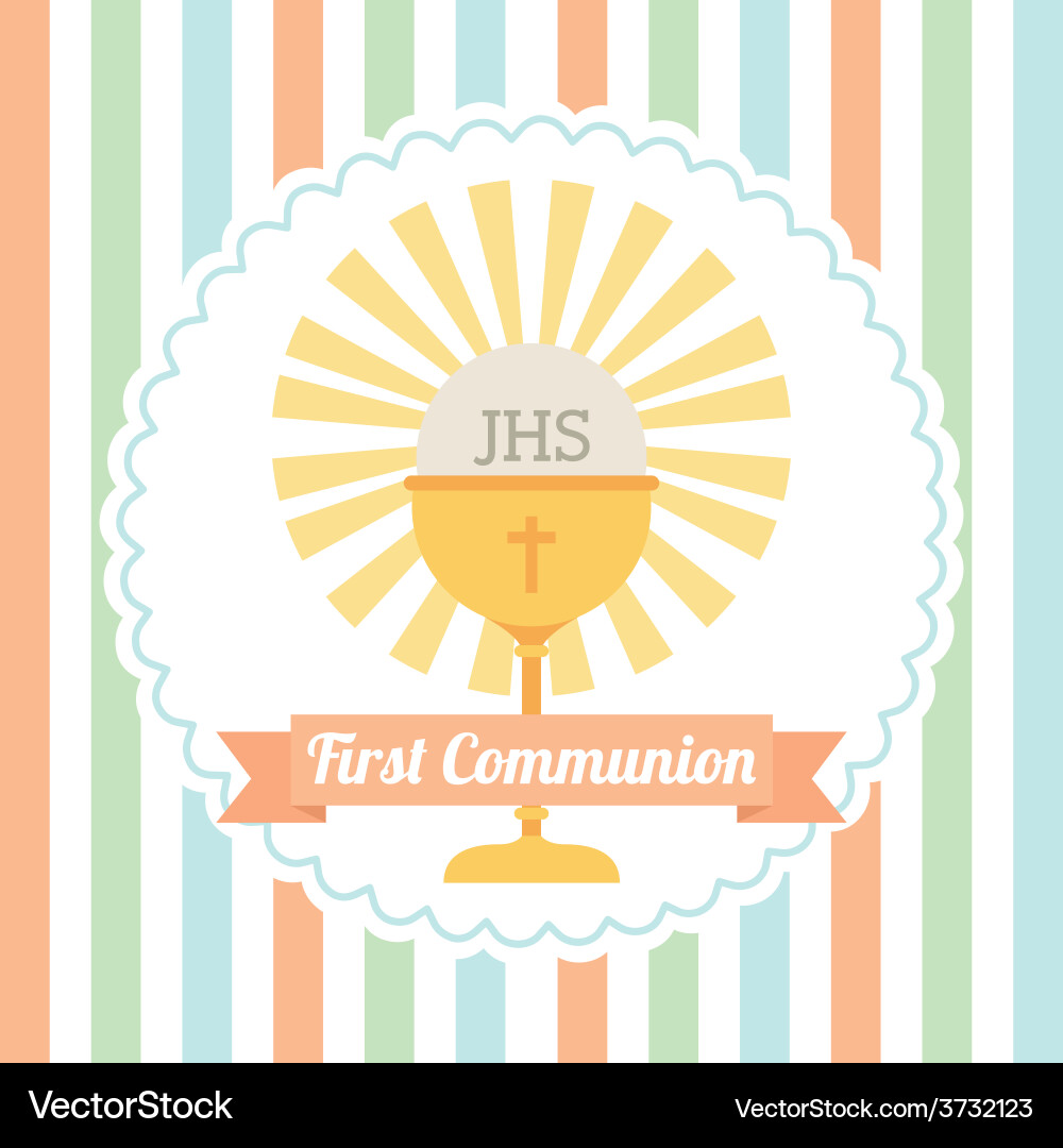 First communion Royalty Free Vector Image - VectorStock