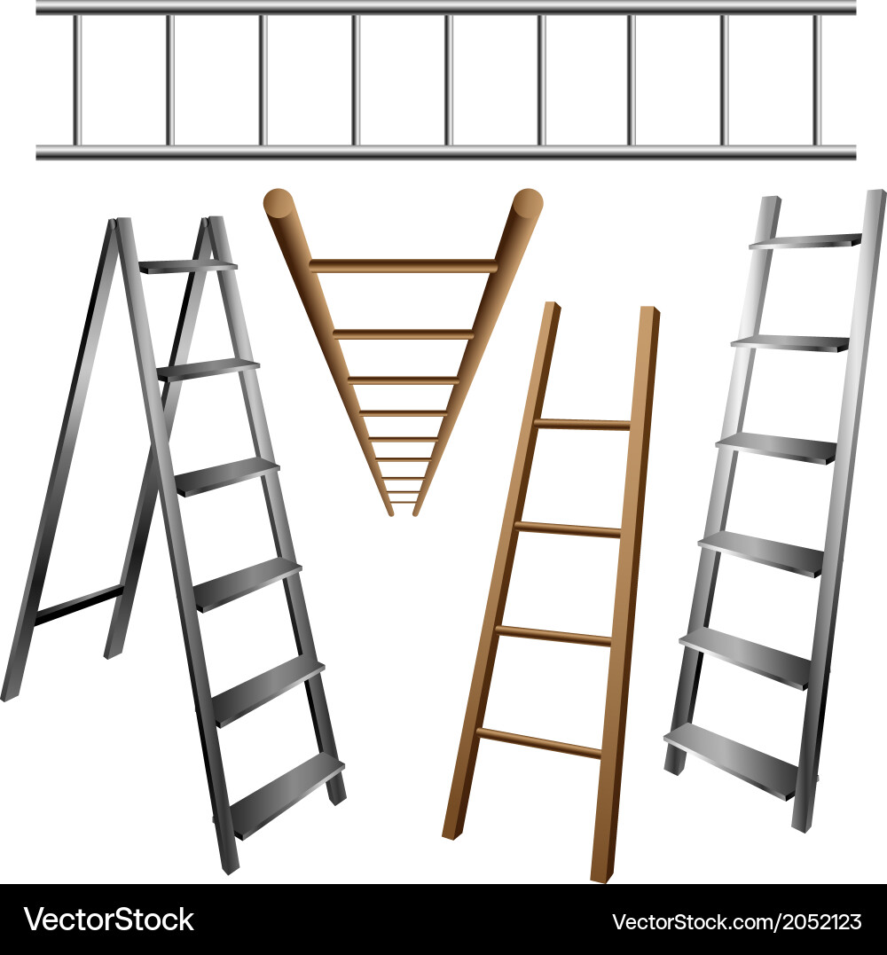 Ladder set Royalty Free Vector Image - VectorStock