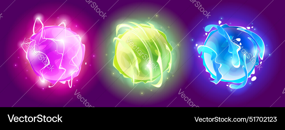 Magic neon glow ball Royalty Free Vector Image