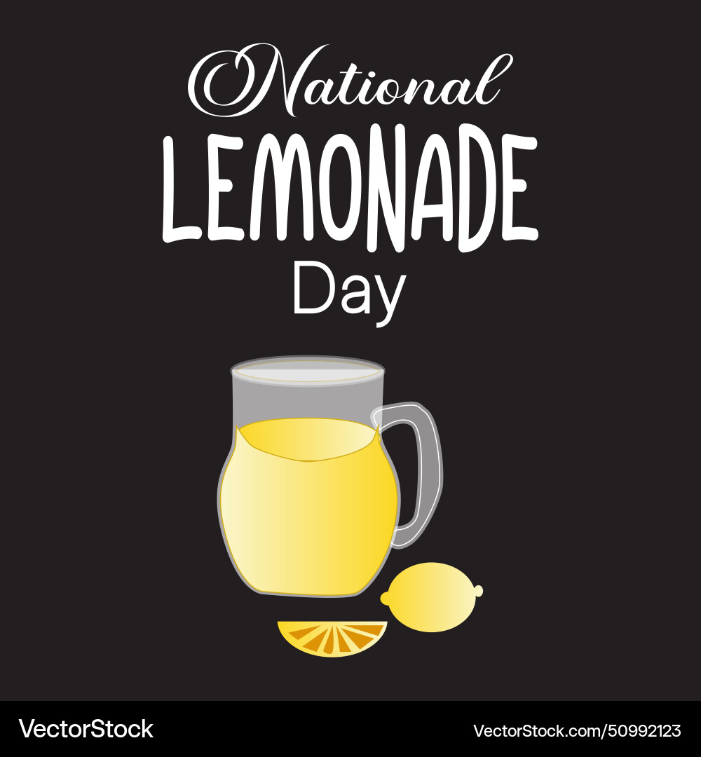 National lemonade day sign and badge Royalty Free Vector