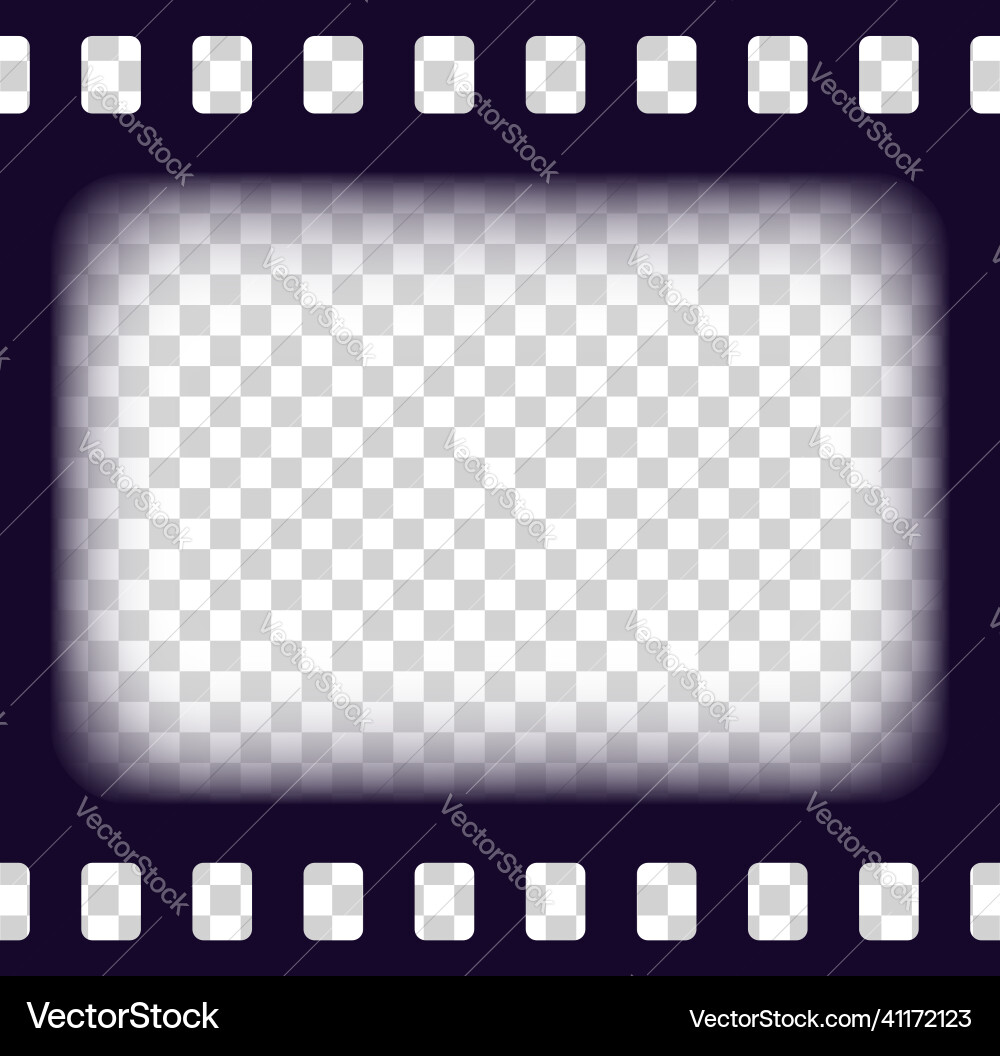 Old frame cinematic in retro style on transparent Vector Image