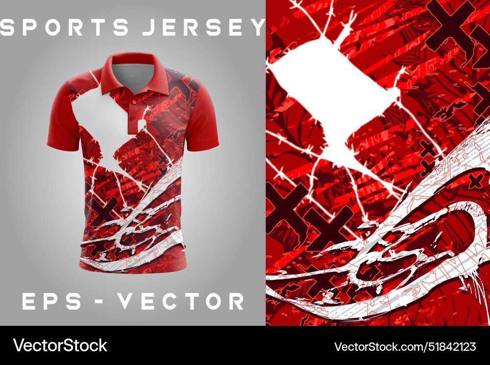 Sports jersey and background design Royalty Free Vector