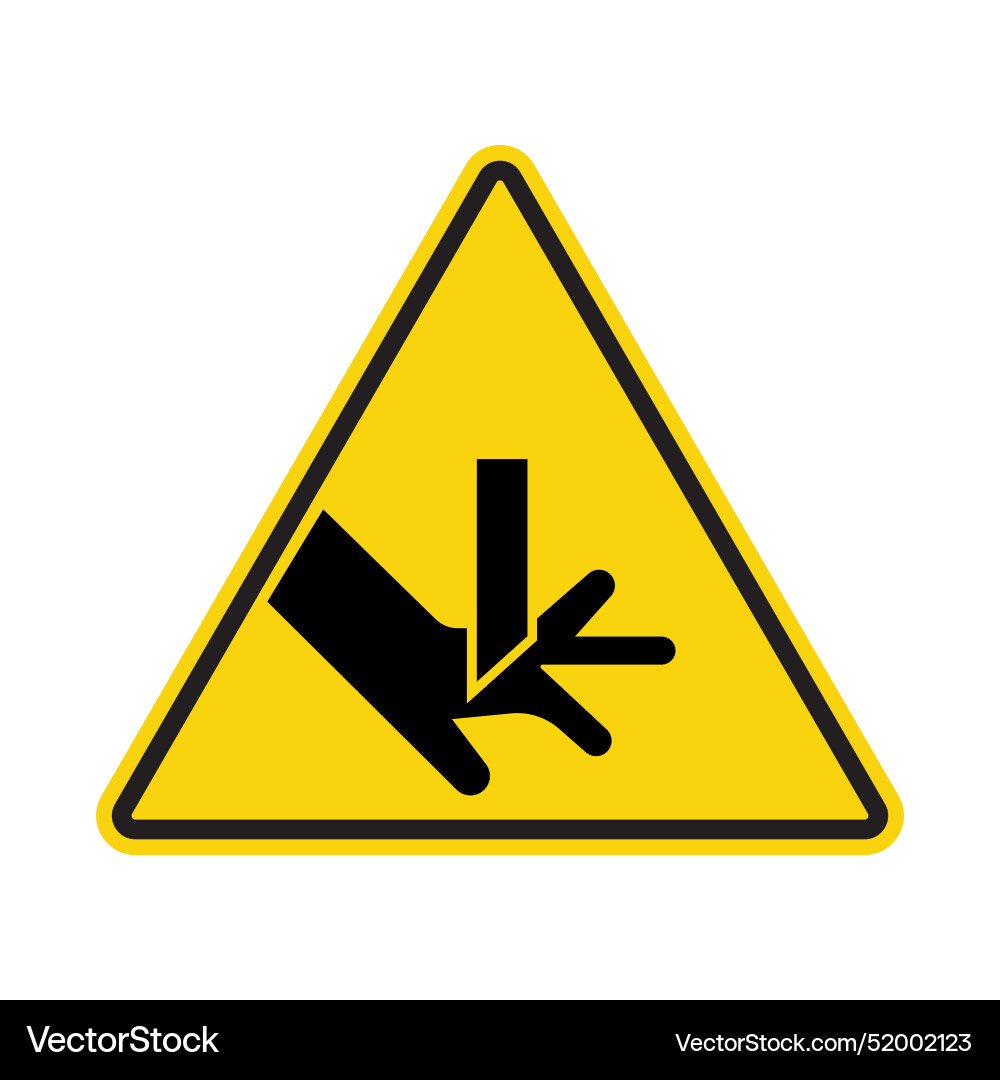 Straight blade cutting hazard sign ensure safety Vector Image