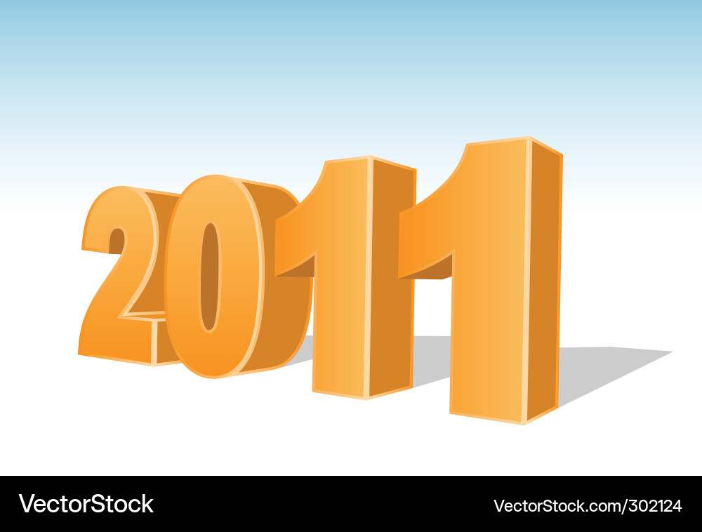 2011 year Royalty Free Vector Image - VectorStock