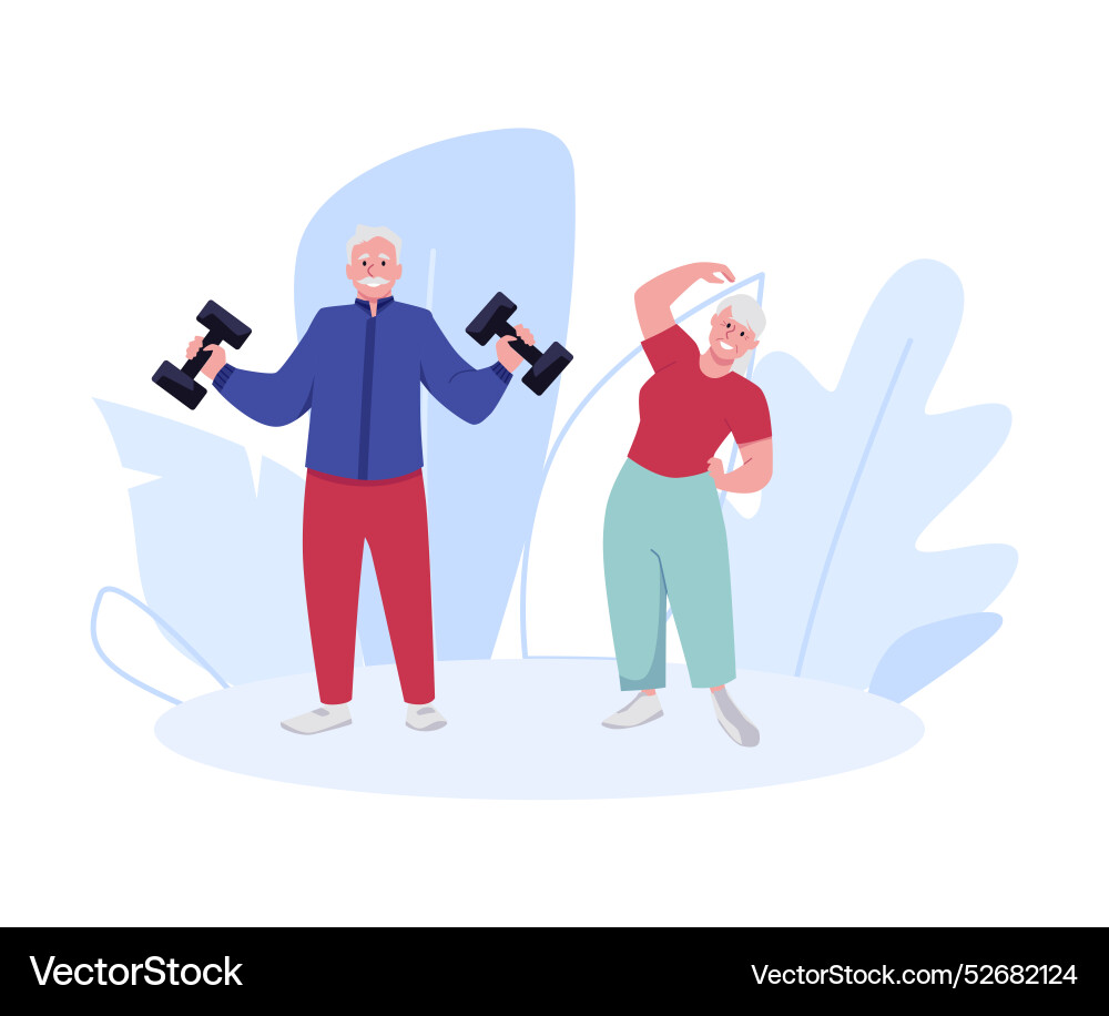 Elderly characters Royalty Free Vector Image - VectorStock