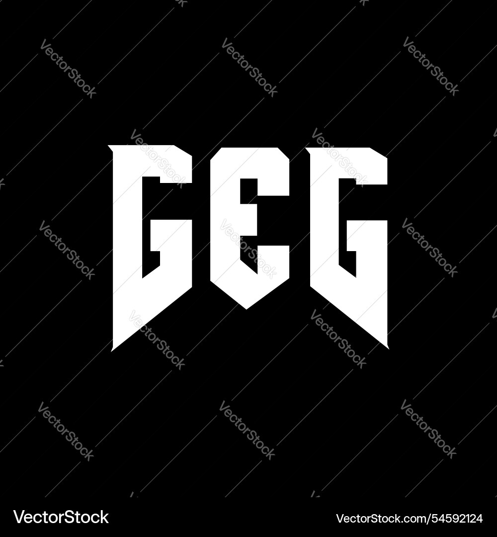 Geg letter logo design for technology company Vector Image