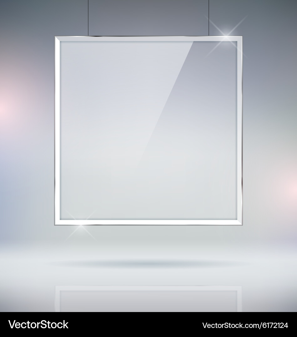 Glass window picture frame Royalty Free Vector Image