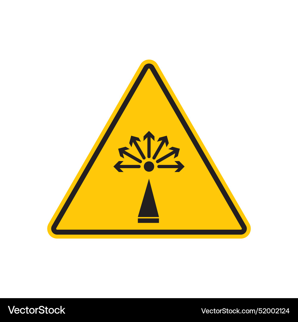 High radiation caution sign ensure safety Vector Image