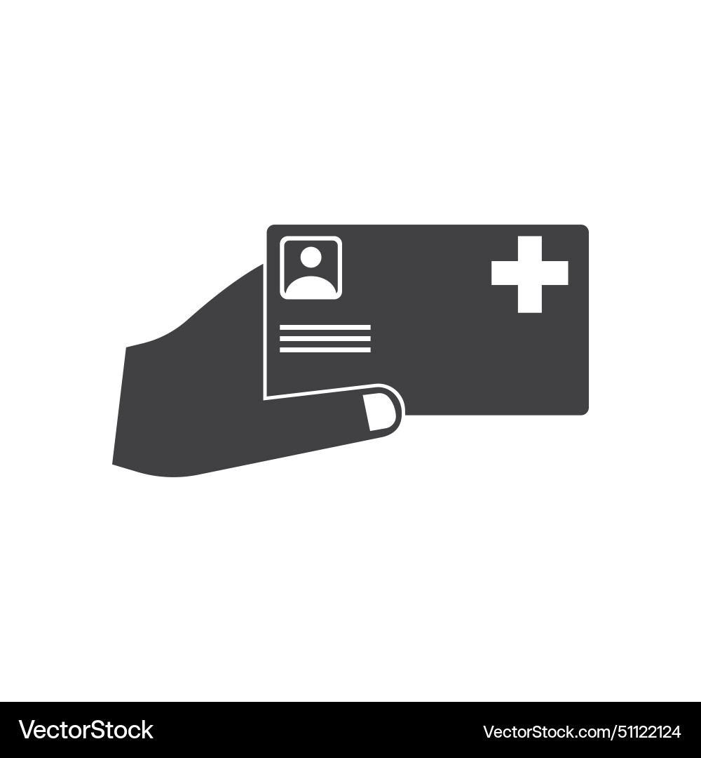 Medical card icon Royalty Free Vector Image - VectorStock