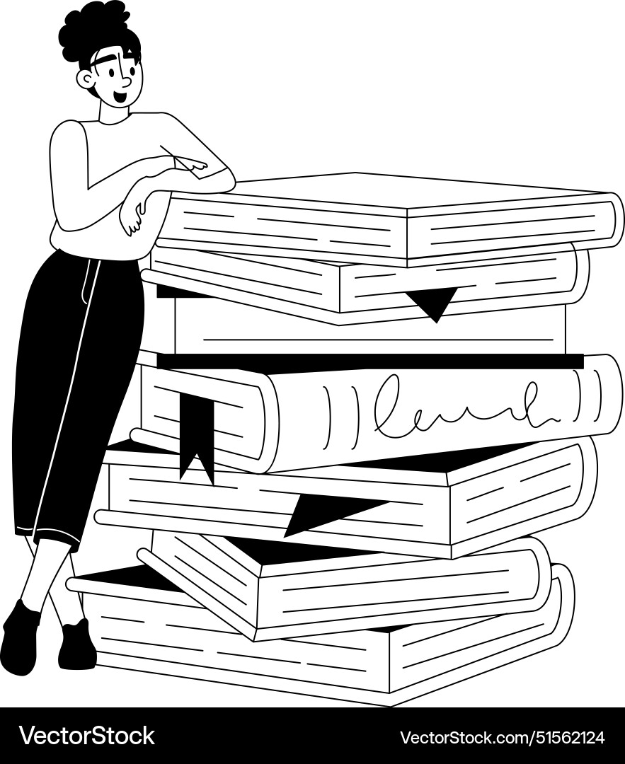 Student books Royalty Free Vector Image - VectorStock