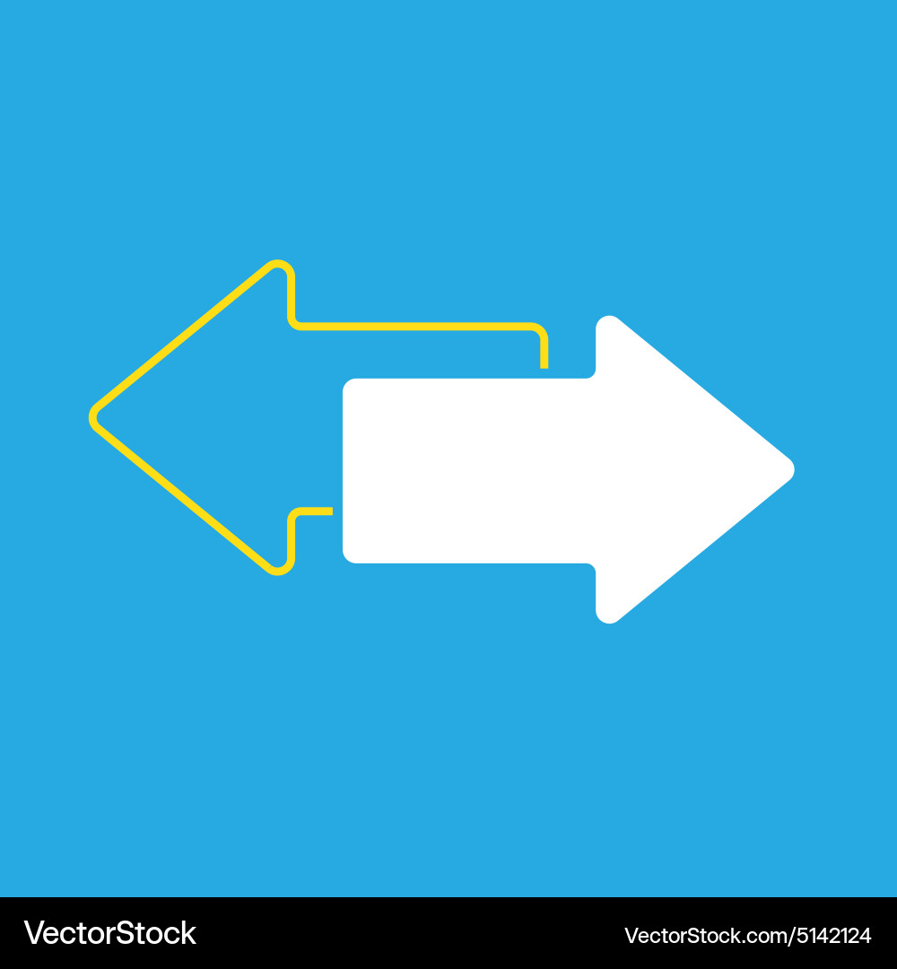 Two arrows Royalty Free Vector Image - VectorStock