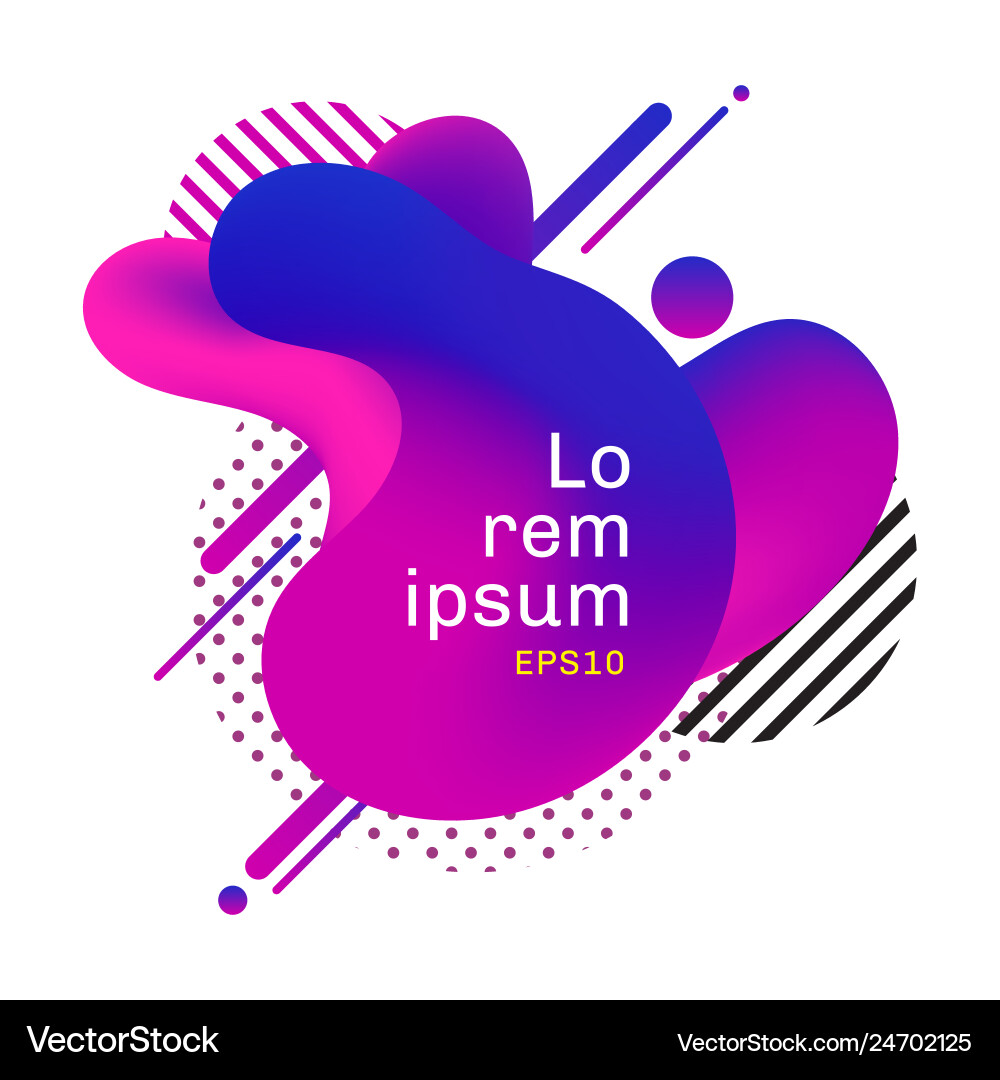 Abstract purple and pink liquid shape fluid Vector Image
