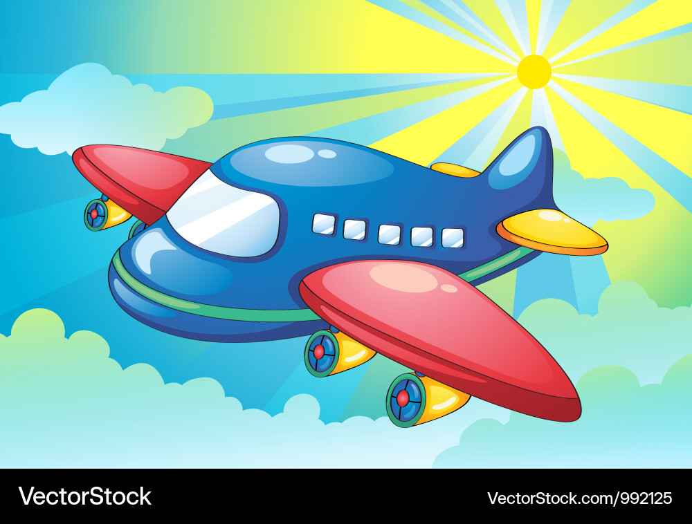Aeroplane flying background Royalty Free Vector Image