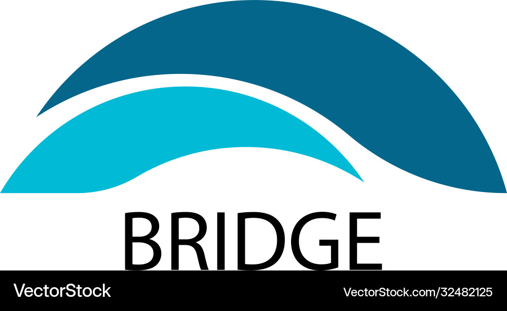 Bridge logo template Royalty Free Vector Image
