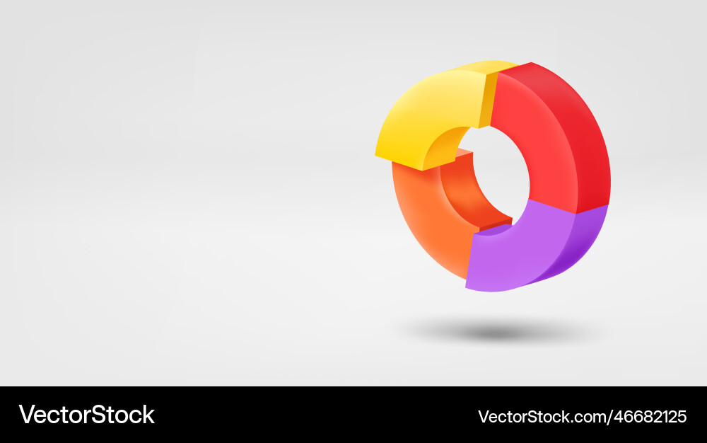 Business chart concept 3d banner with copy space Vector Image