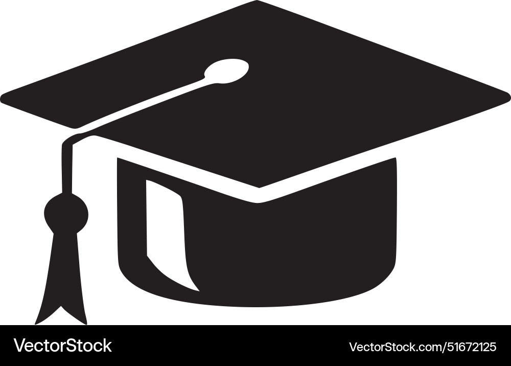 Graduation - minimalist and flat logo Royalty Free Vector