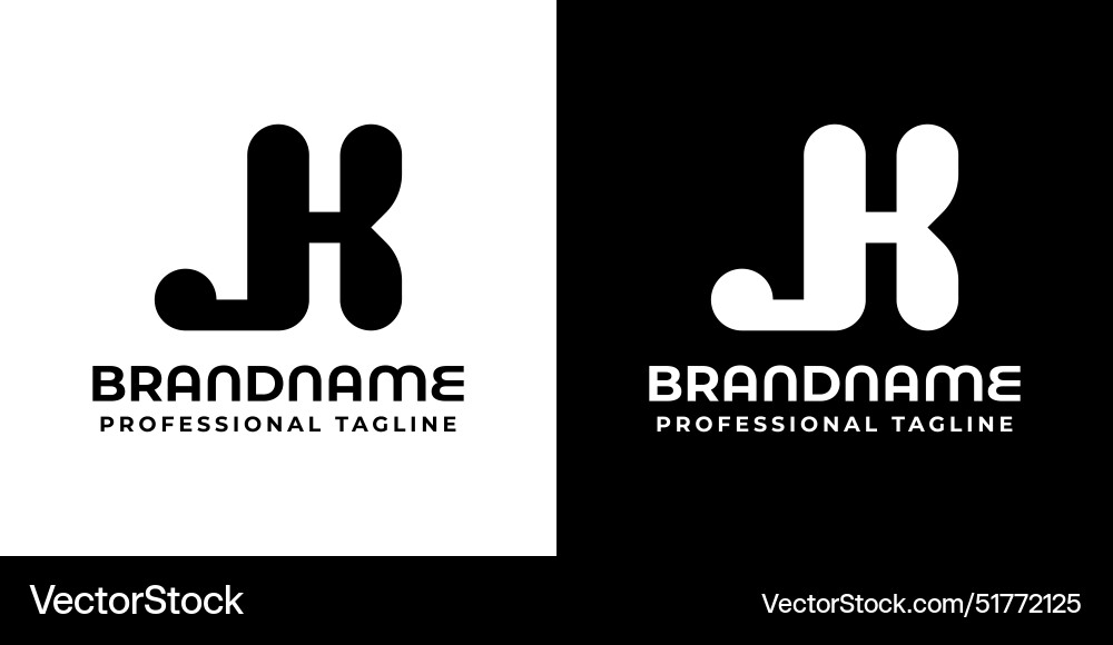 Letters jk monogram logo great for multisector Vector Image