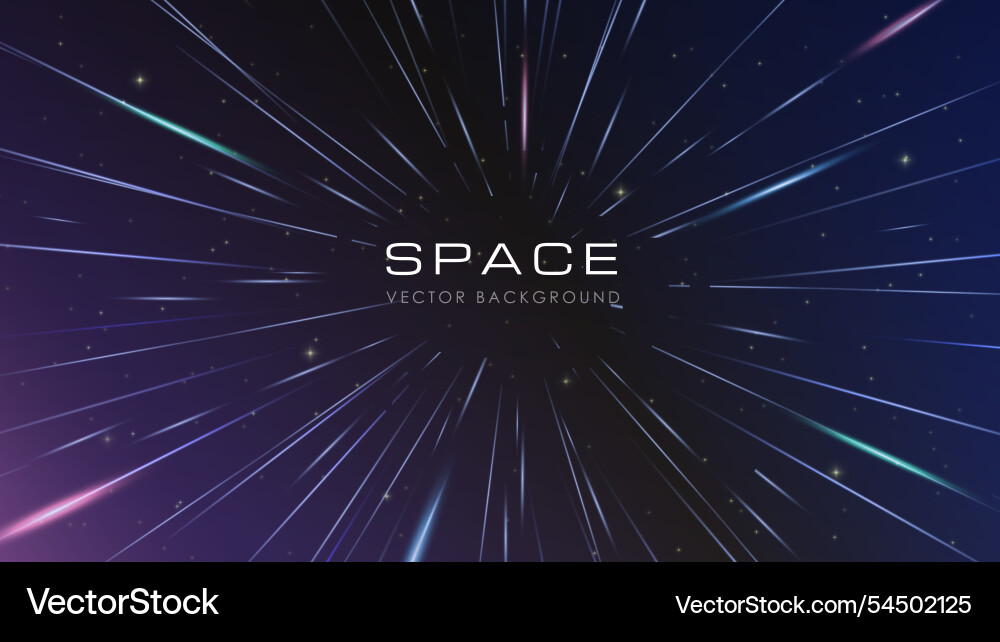 Space jump background starlight and starburst Vector Image