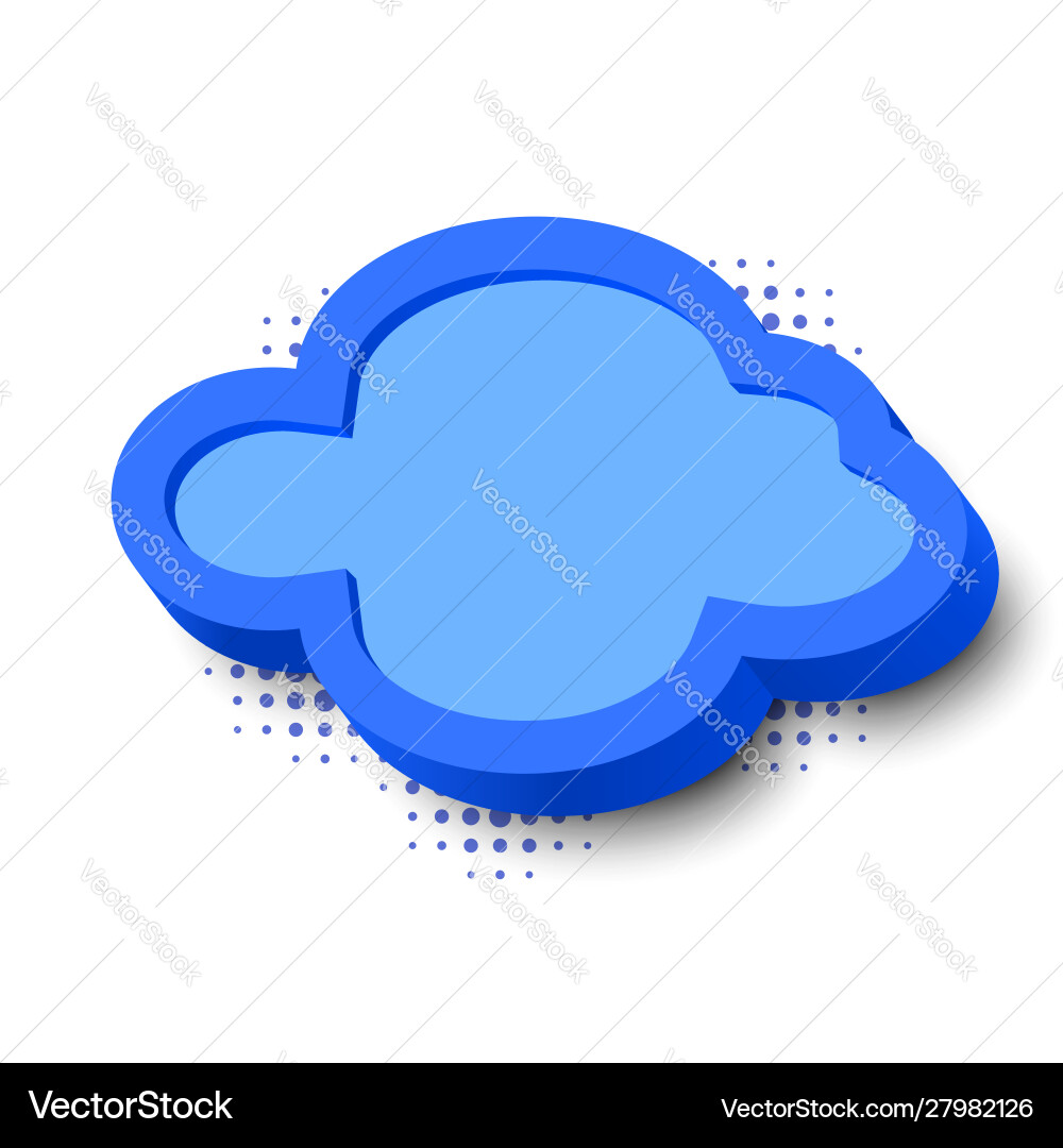 3d cloud frame Royalty Free Vector Image - VectorStock