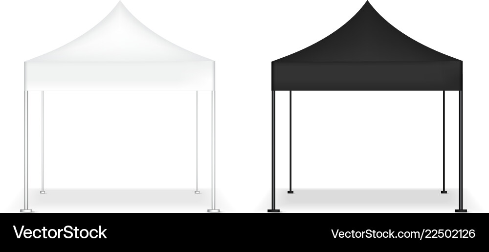 3d mock up realistic tent display pop booth Vector Image