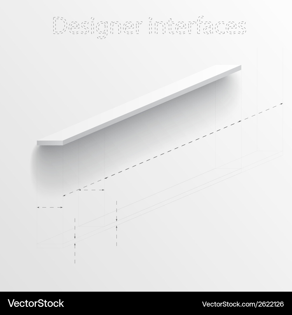 3d plan and board design interface Royalty Free Vector Image