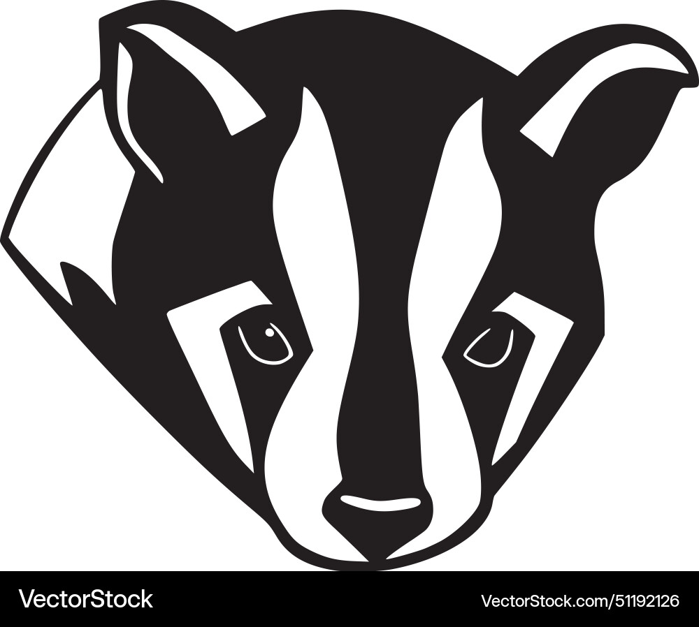 Badger - minimalist and simple silhouette Vector Image