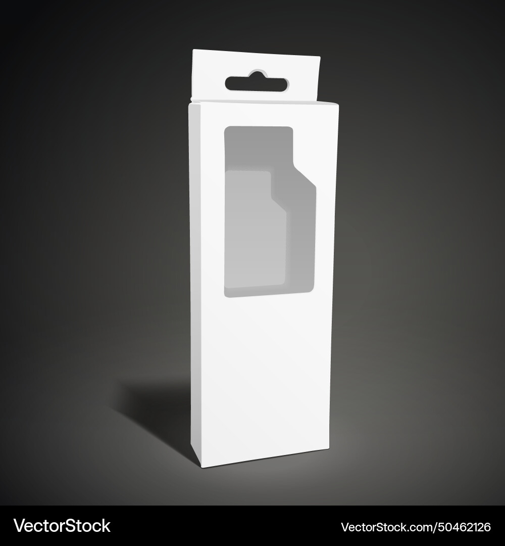 Blank paper box Royalty Free Vector Image - VectorStock