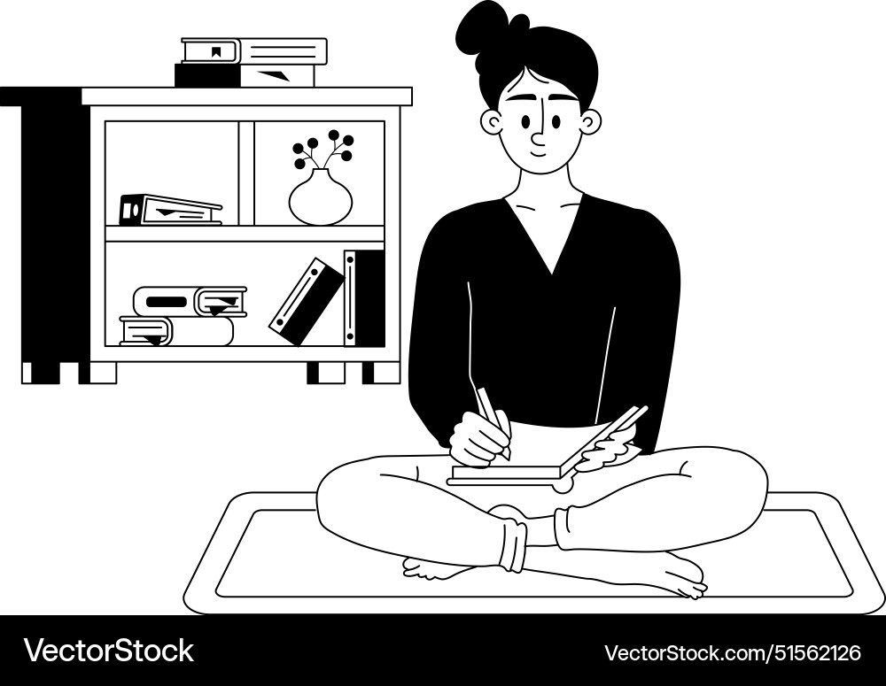 Doing homework Royalty Free Vector Image - VectorStock