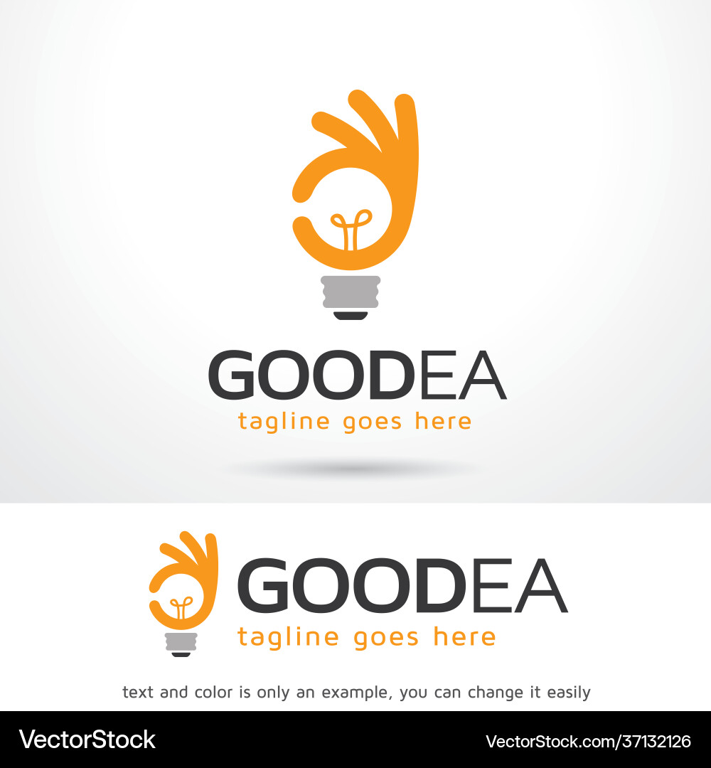 Good idea logo template Royalty Free Vector Image