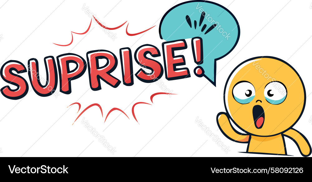 Joyful Character - Surprise! Royalty Free Vector Image