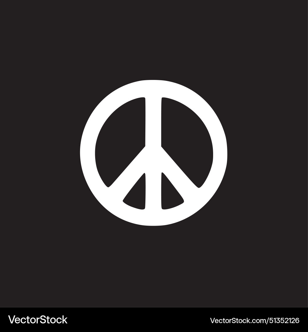 Peace - minimalist and simple silhouette Vector Image