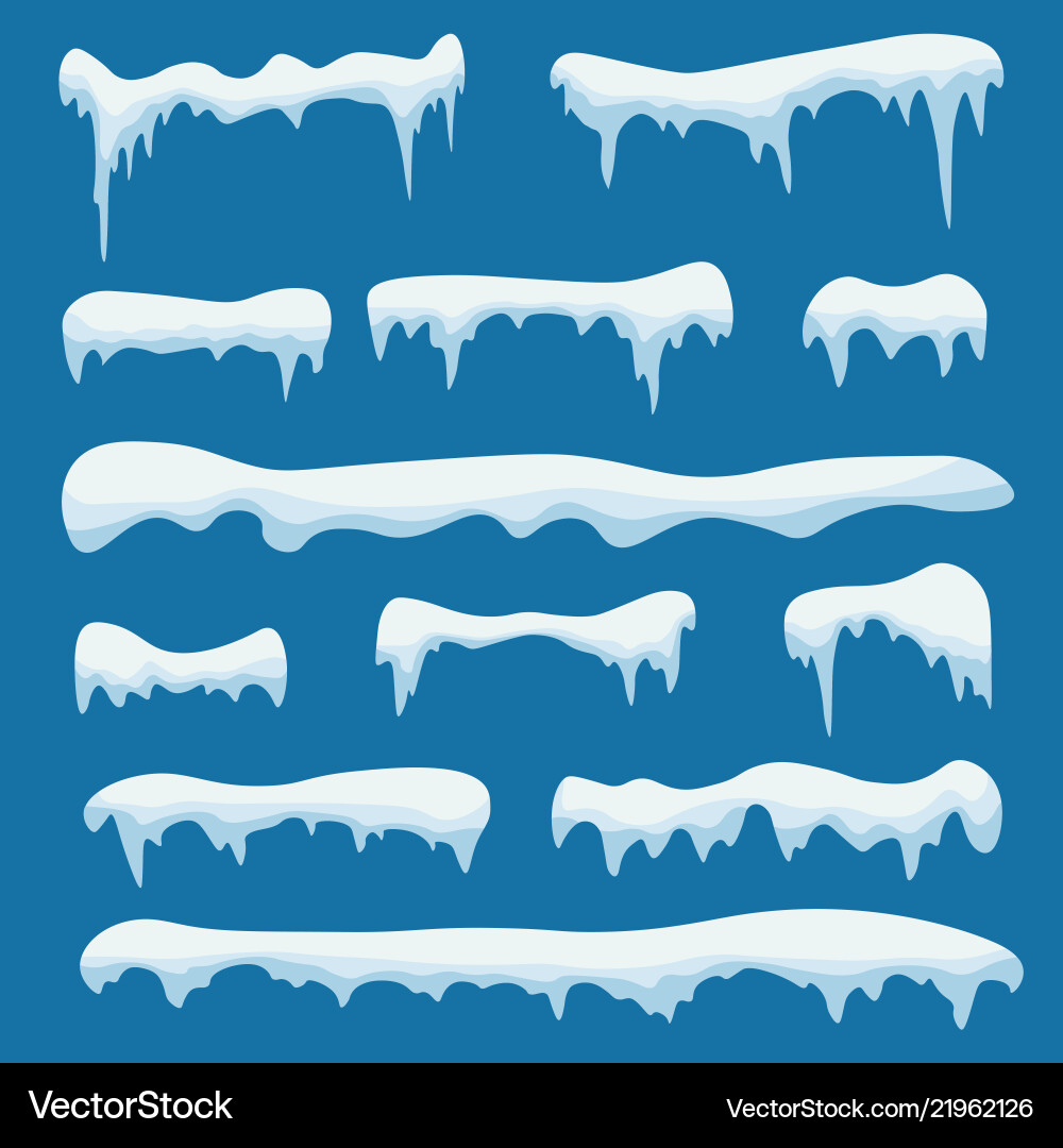 Set of ice caps Royalty Free Vector Image - VectorStock