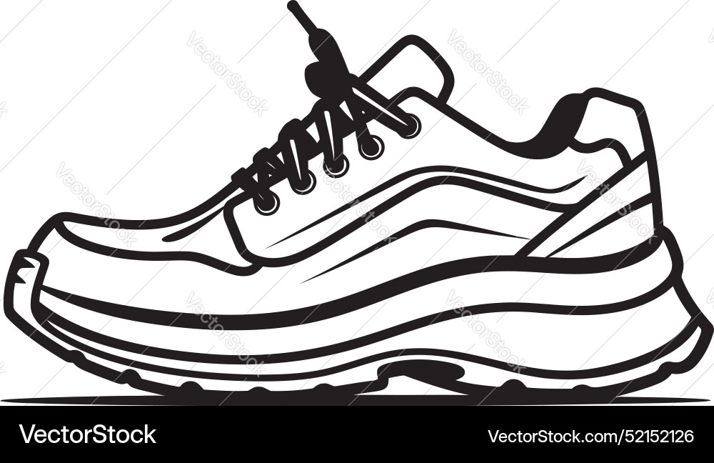 Trekking titan shoe graphic design adventure Vector Image