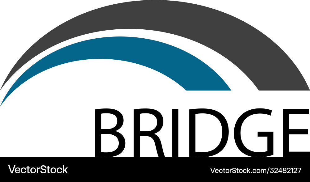 Bridge logo template Royalty Free Vector Image