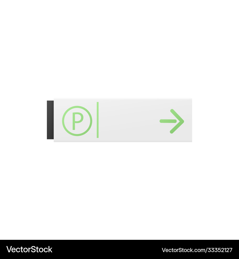 Car parking directional signage template Vector Image