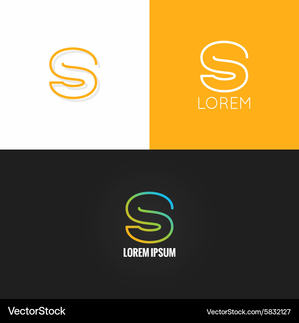 Letter S Logo - Alphabet Icon Set Royalty Free Vector Image