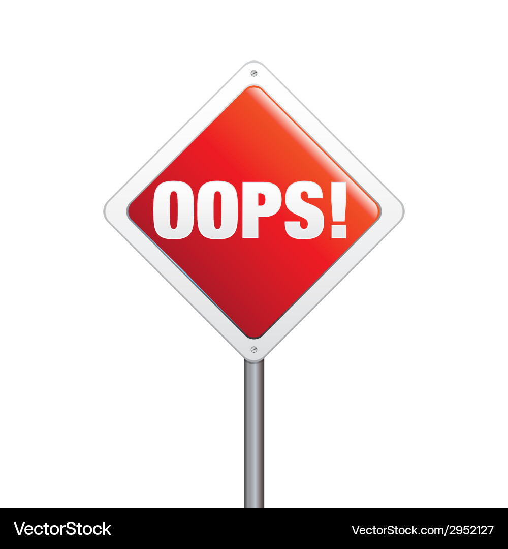 Oops Royalty Free Vector Image - VectorStock