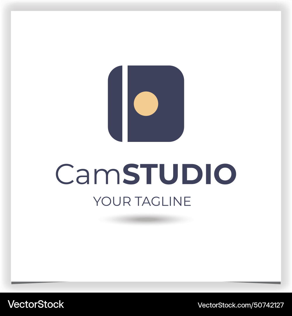 Photography studio logo design template Royalty Free Vector