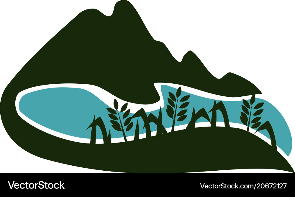 Valley logo design template Royalty Free Vector Image