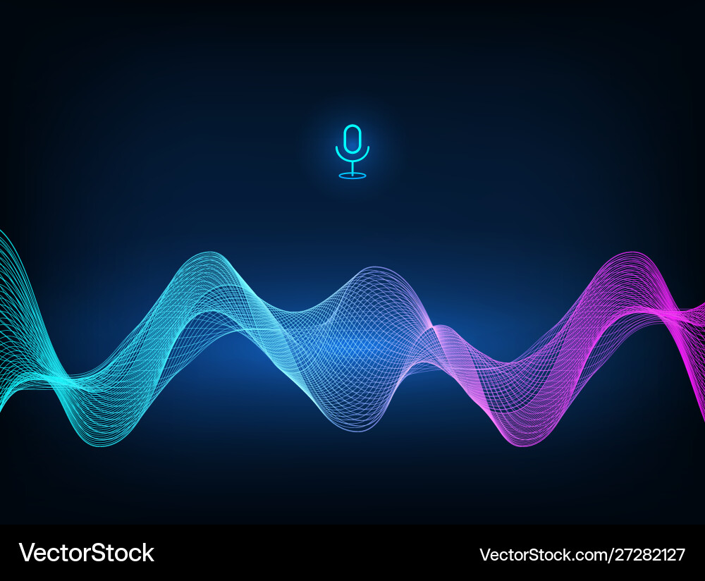Voice assistant concept Royalty Free Vector Image