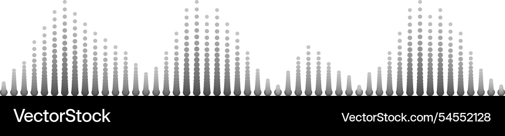 Black sound waves visualizing abstract music Vector Image