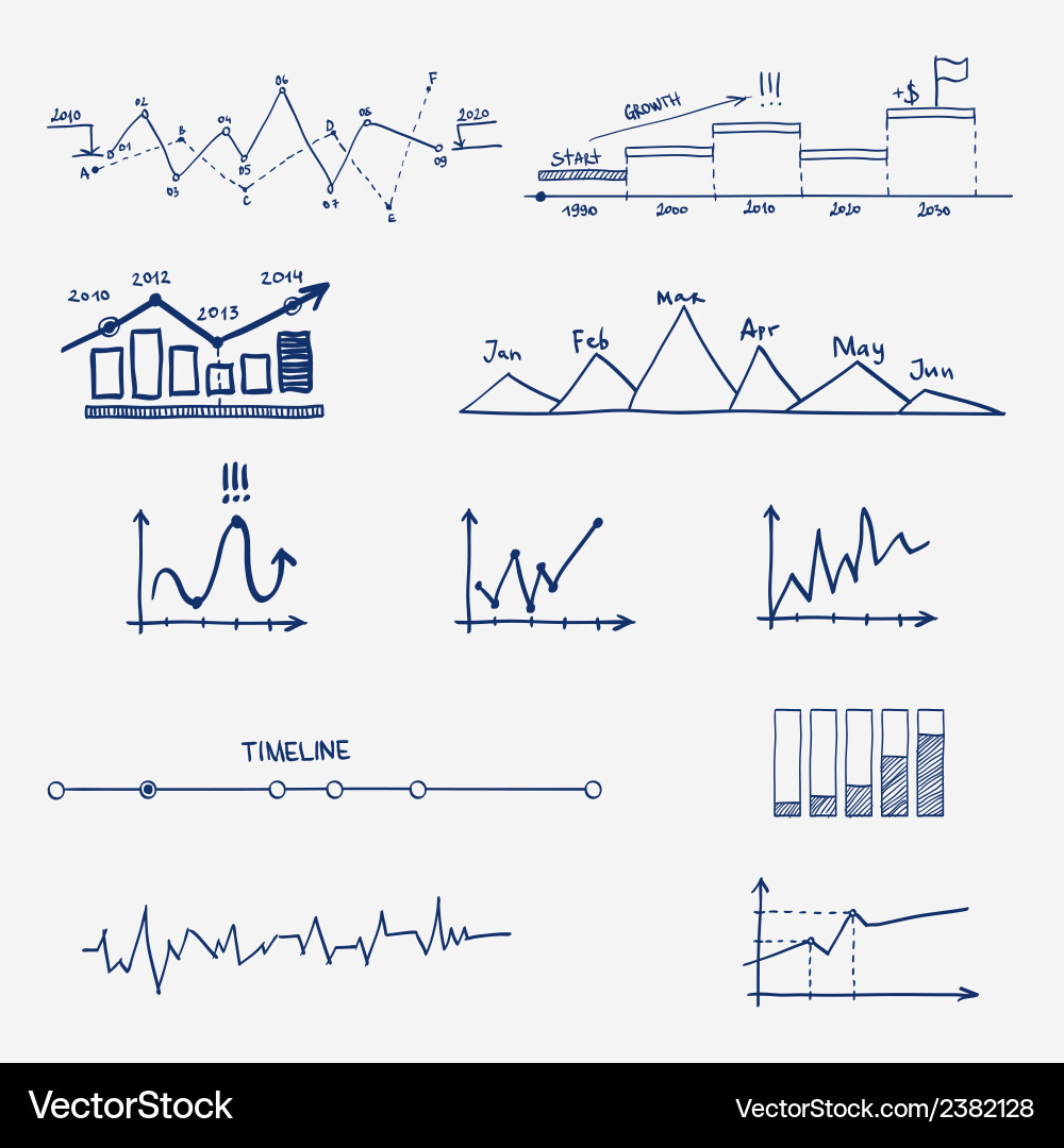 Graph chart business finance statistics Royalty Free Vector
