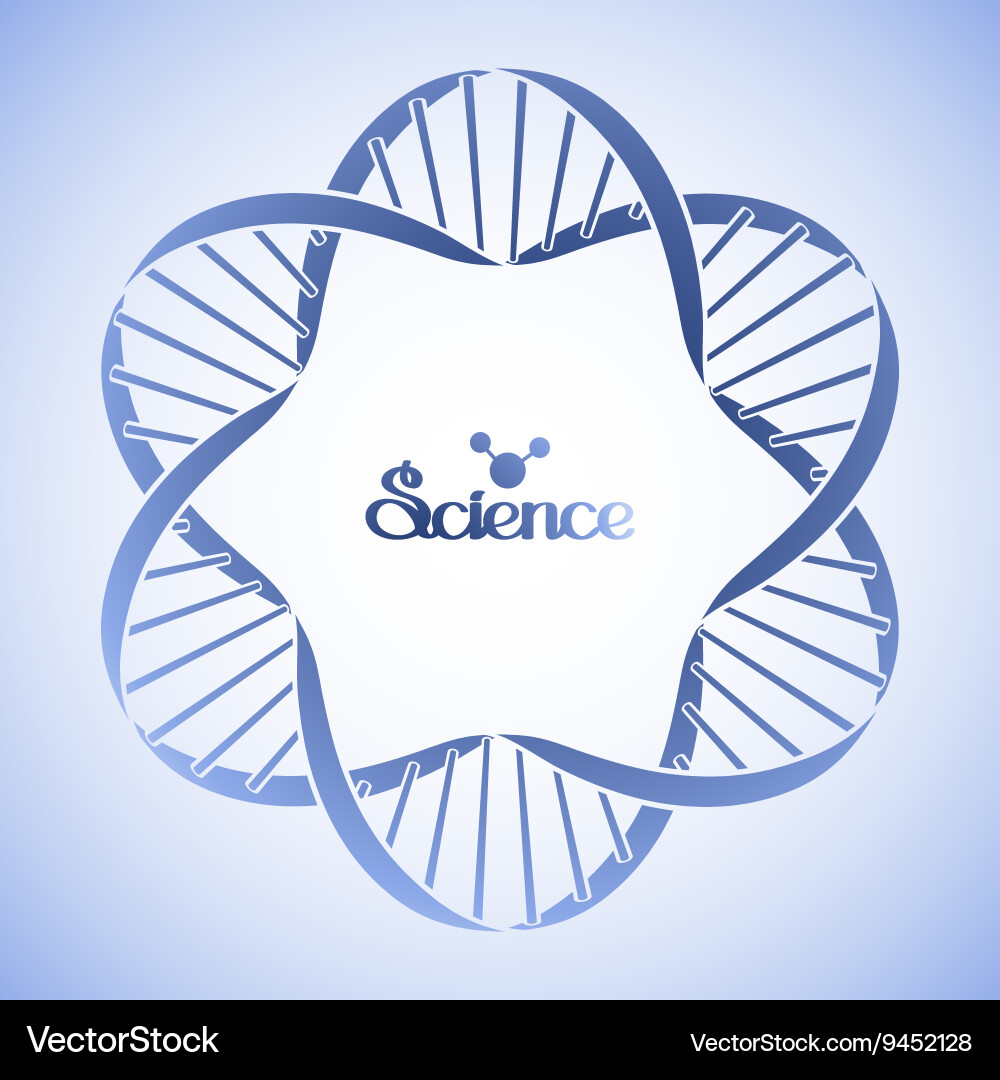 Graphic dna circle frame Royalty Free Vector Image