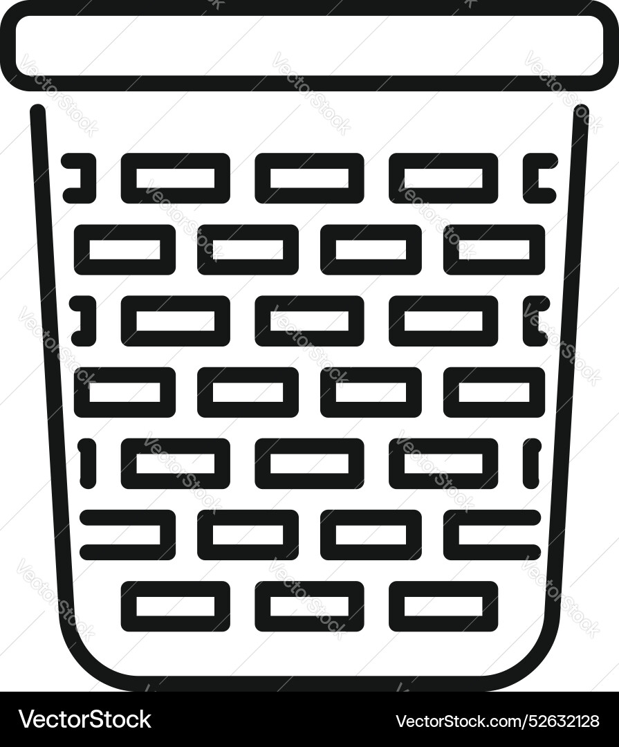 Laundry basket icon representing washing clothes Vector Image