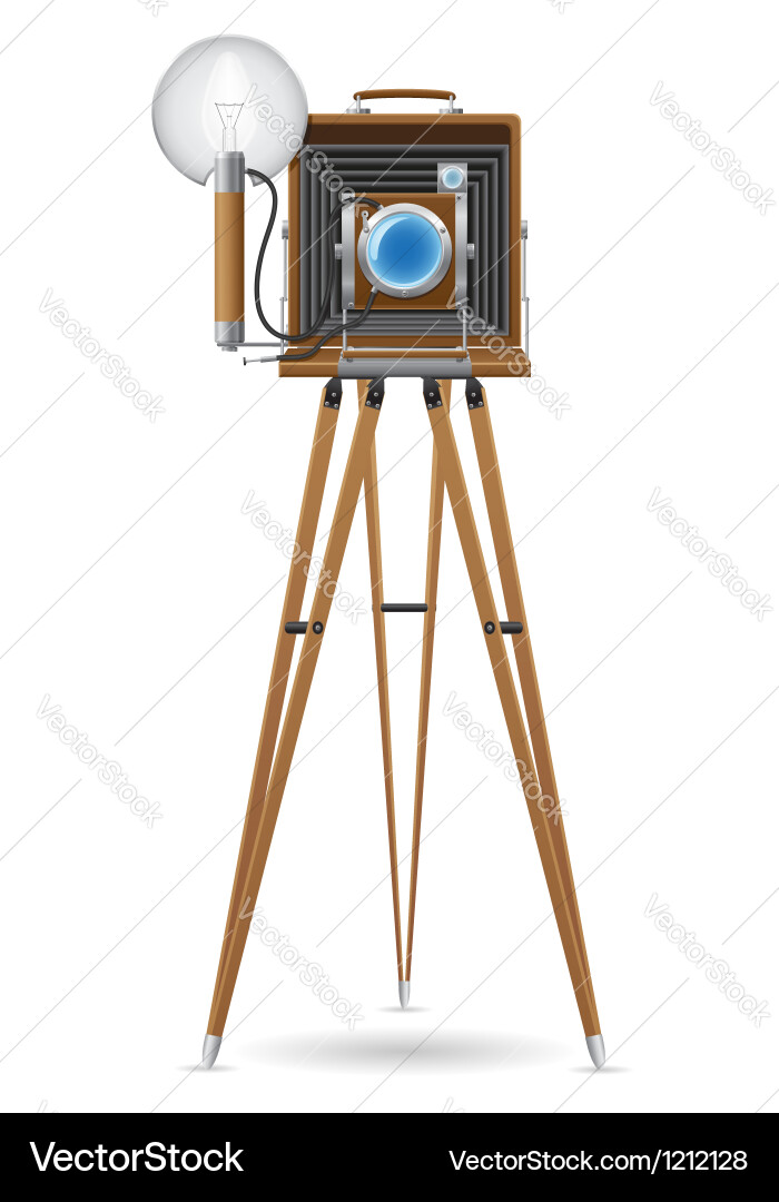 Old camera 02 Royalty Free Vector Image - VectorStock
