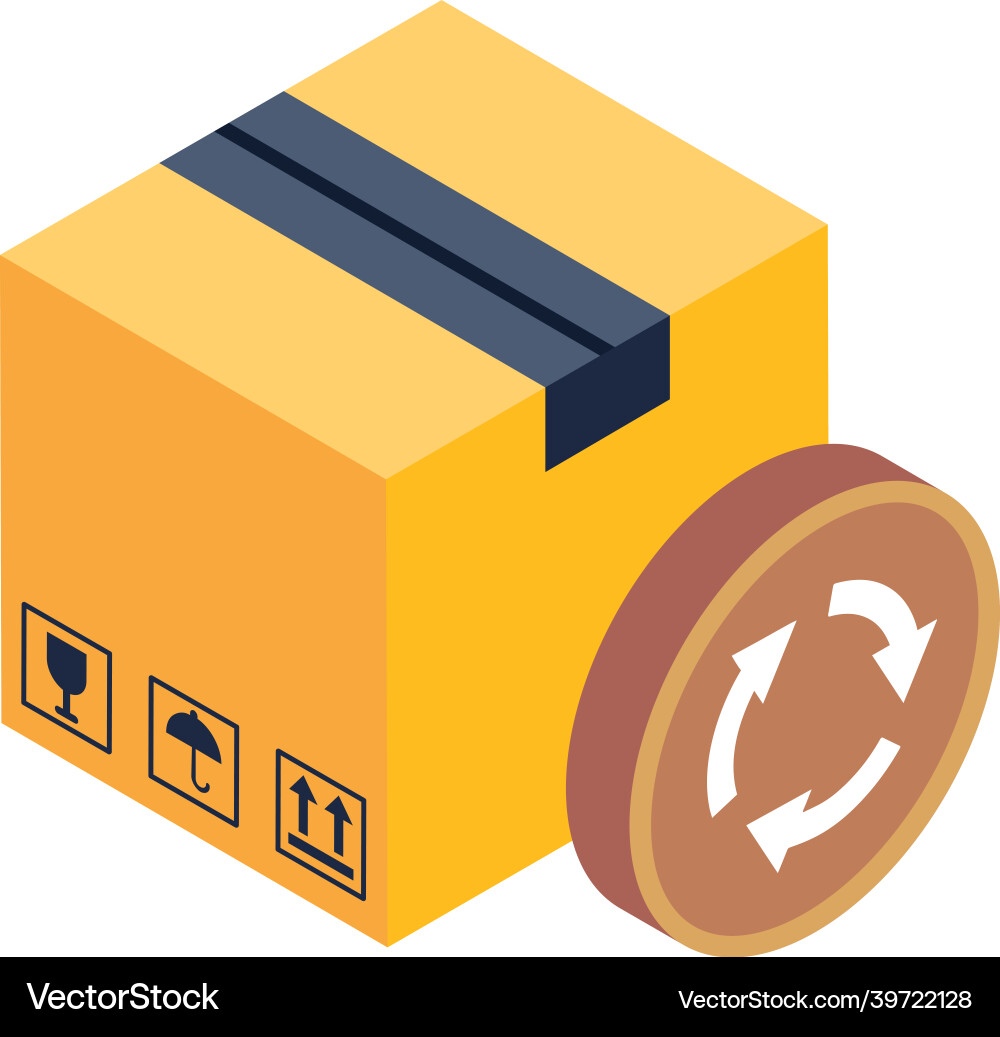 Parcel recycling Royalty Free Vector Image - VectorStock