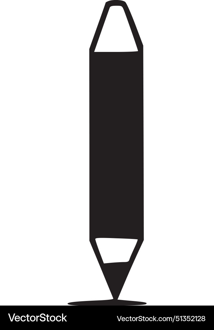 Pencil - minimalist and flat logo Royalty Free Vector Image