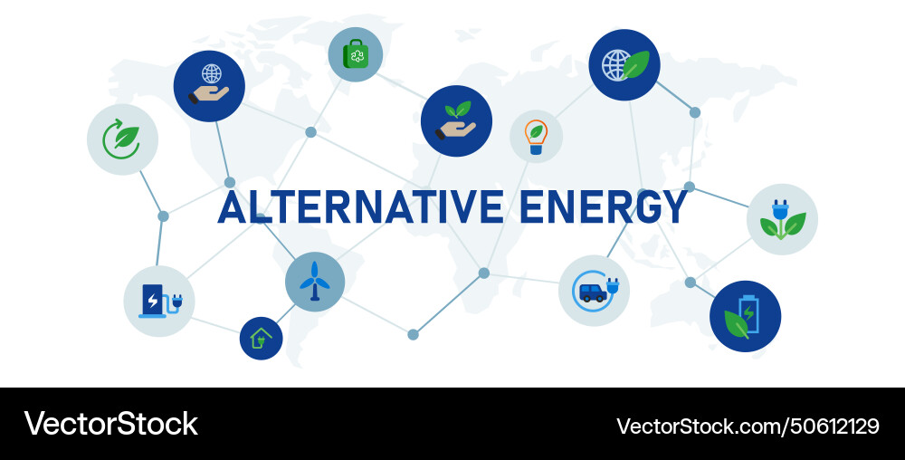 Alternative energy technology business industrial Vector Image