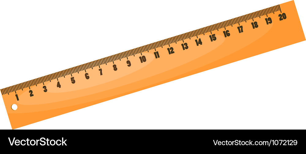 Cartoon Wooden Ruler Royalty Free Vector Image